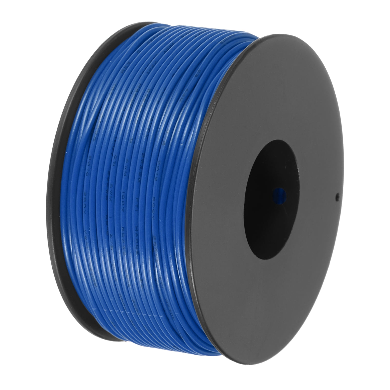 Uxcell 26AWG Stranded Wire PVC Hookup 50M/164ft Blue, Electrical Wire ...