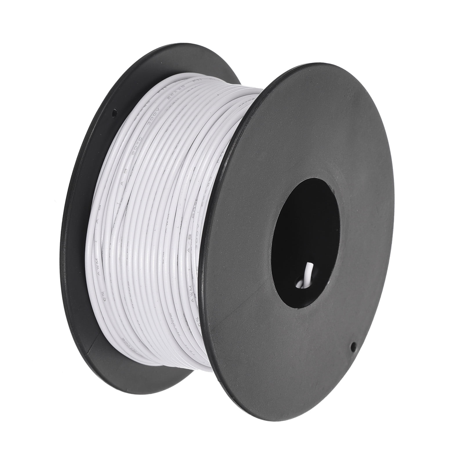 Uxcell 26AWG Stranded Wire PVC Hookup 30M/100ft White, Electrical Wire UL1007 Spool - Walmart.com