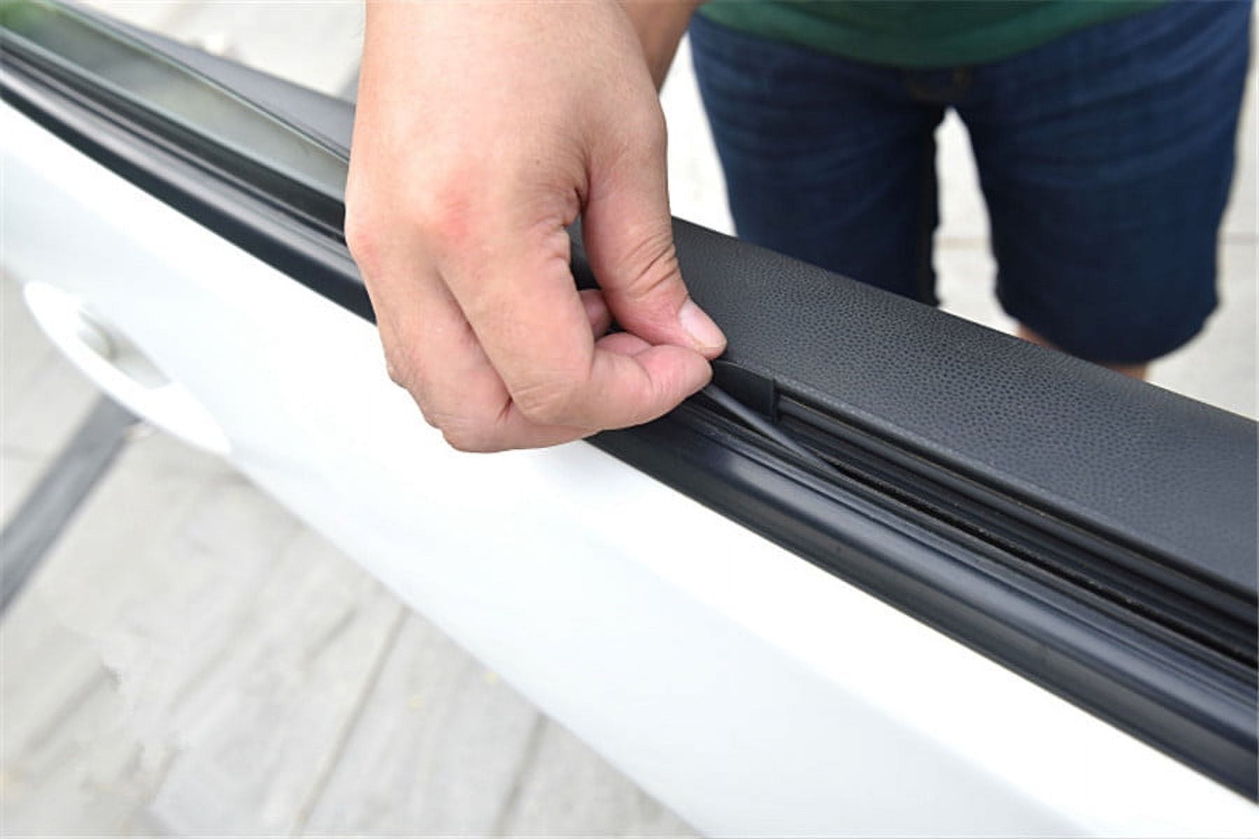 26FT Car Window Door Sealed Strips V Type Weatherstrip Black Rubber ...