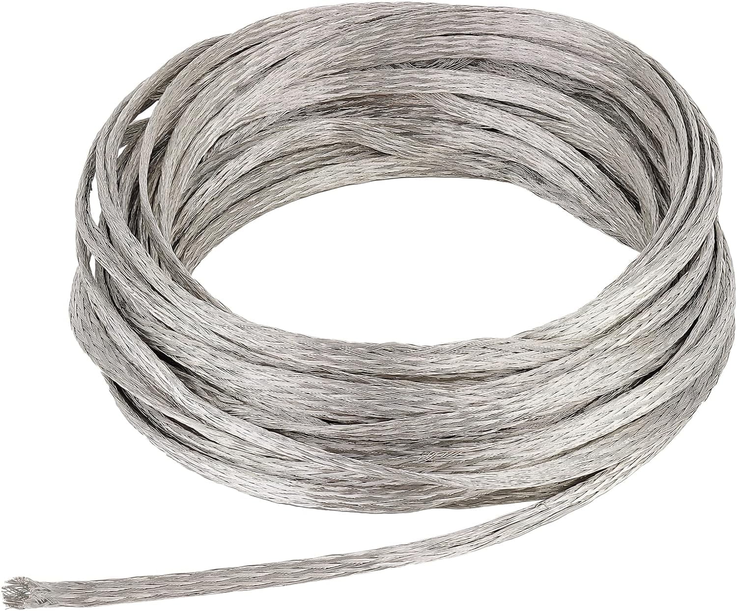 26Ft 3mm Tinned Copper Wire Flat Flexible Grounding Lead Wire for ...