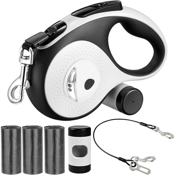 26Ft Retractable Dog Leash - for Dog Up to 110lbs, Tangle Free Walking ...