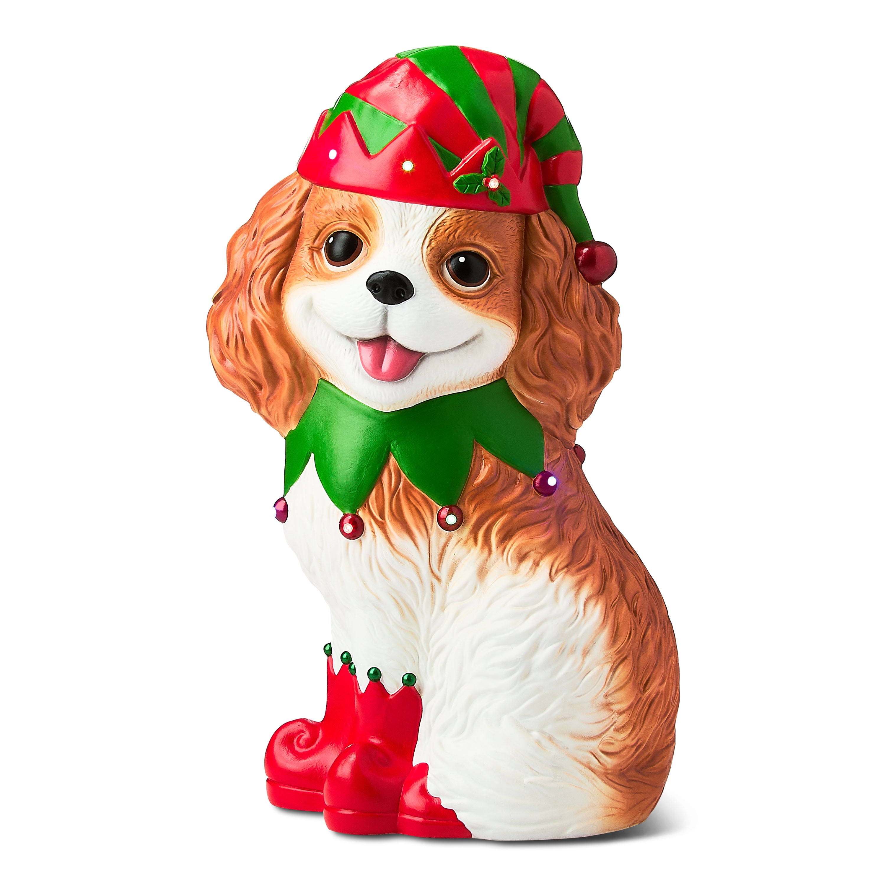 Lighted Blow Mold Dog Outdoor Christmas Decoration, Multicolor, 26", by ...