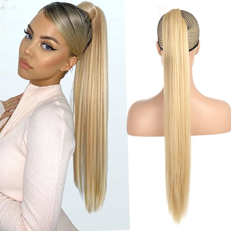 26Inch Ponytail Extensions Claw Long Straight Fake Pony Tail Clip in ...