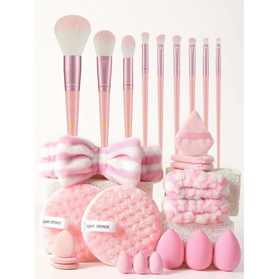 26PCS Makeup Tools Set Including:9PCS Makeup Brush Sets+17PCS Makeup ...