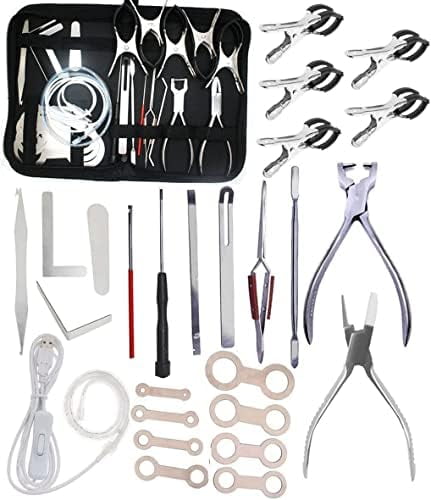 26PCS Sax Repair Tool Kit include LED Leak Light & Spring Hook & Key ...