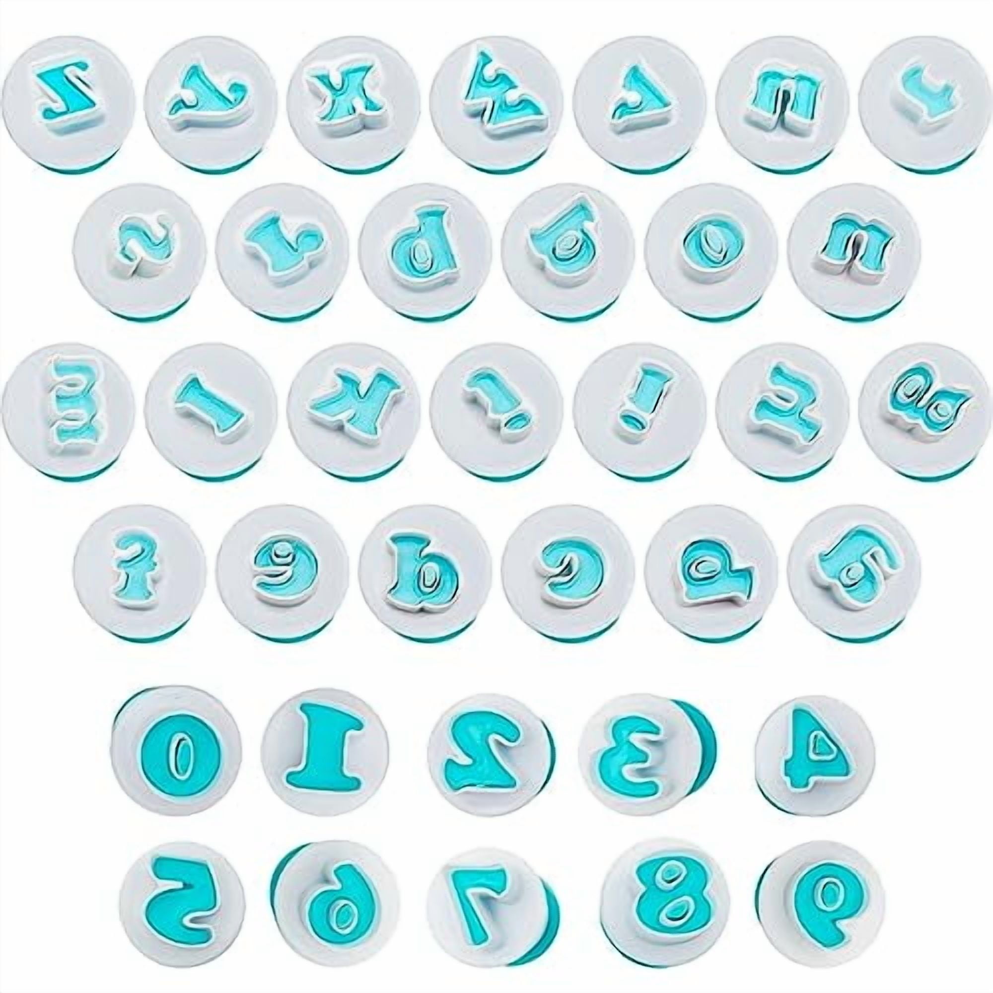 26PCS/Set Cookie Stamp Impress Cookie Cutters Alphabet Letter Fondant ...