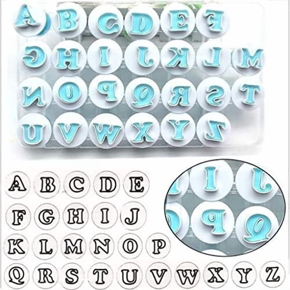 26PCS/Set Cookie Stamp Impss Cookie Cutters Alphabet Letter and Number ...