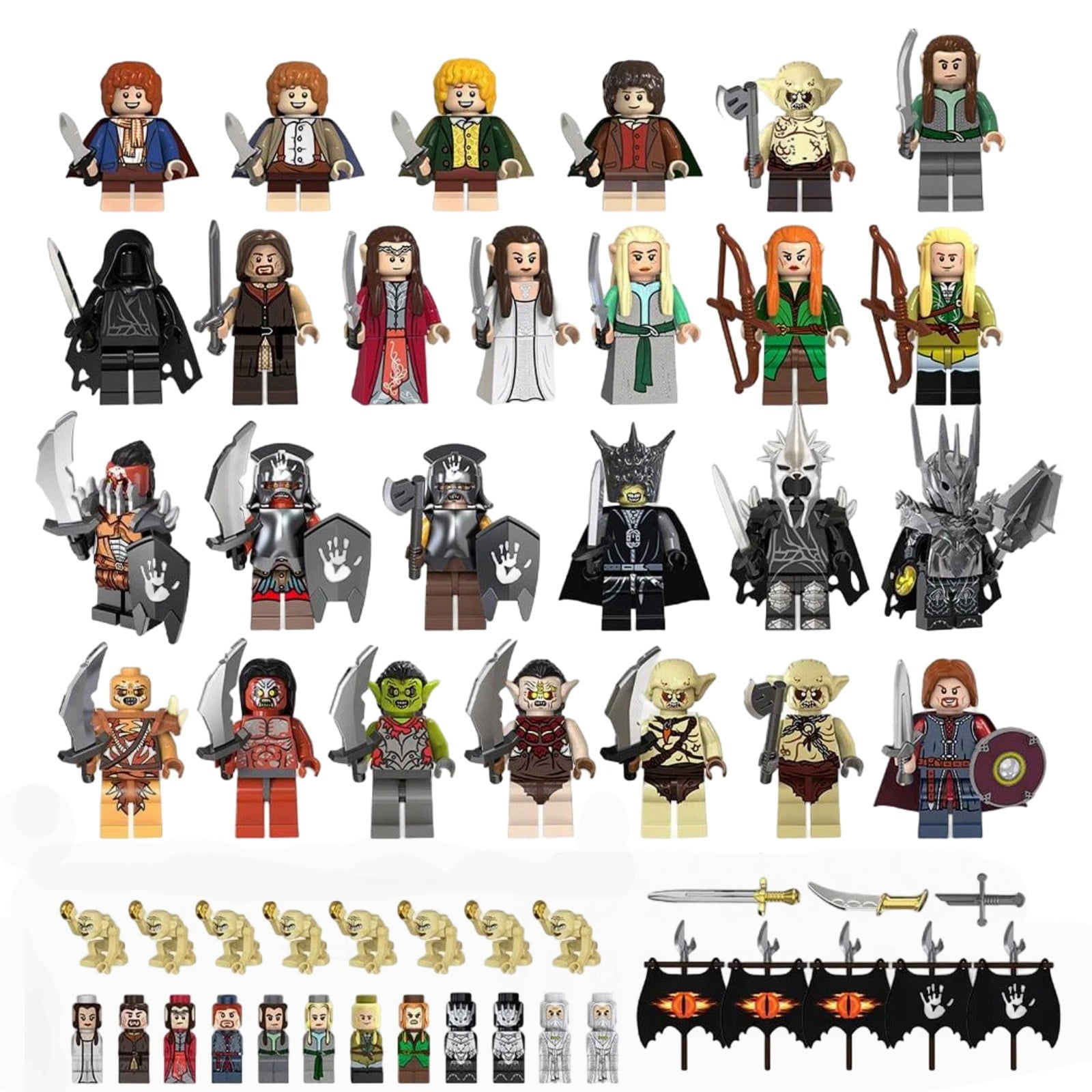 26PCS/Set The Lord of Rings Minifigures Building Blocks Toys, The ...