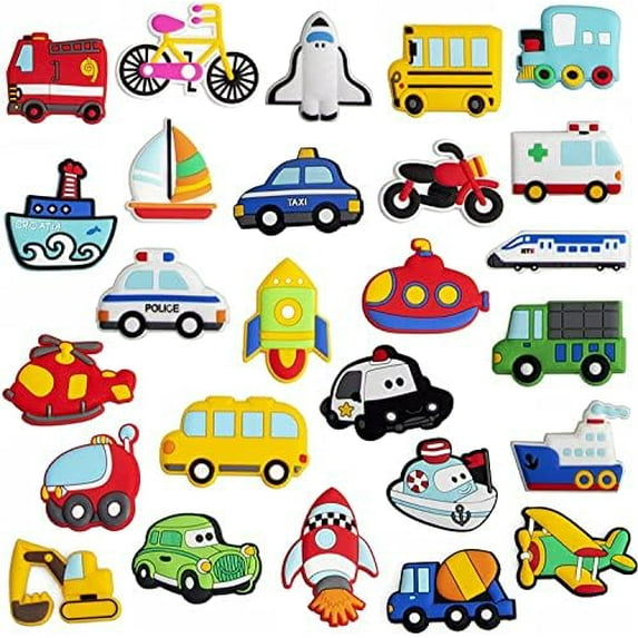 26PCS Transports Rubber Fridge Magnets for Kids- Aircraft, Boat ...