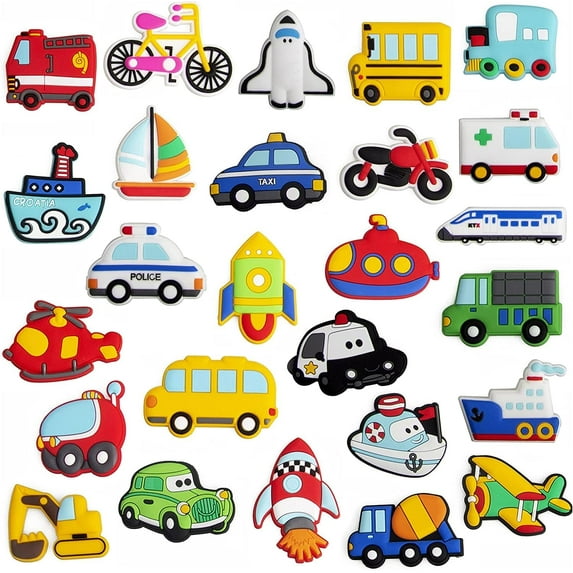 26PCS Transports Rubber Fridge Magnets for Kids- Aircraft, Boat ...