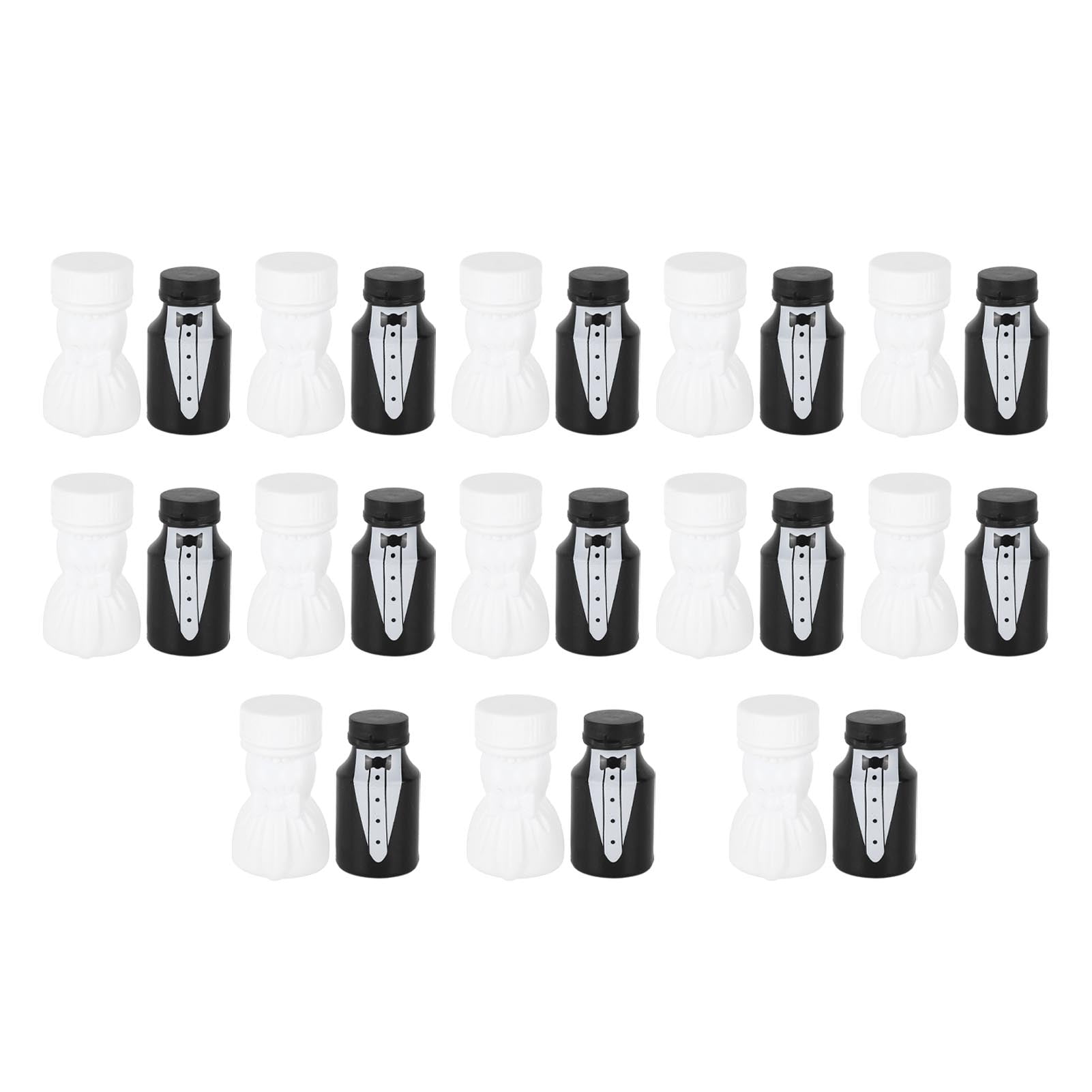 26PCS Wedding Bubble Bottles Bride and Groom Shape Mini Bubble Party ...