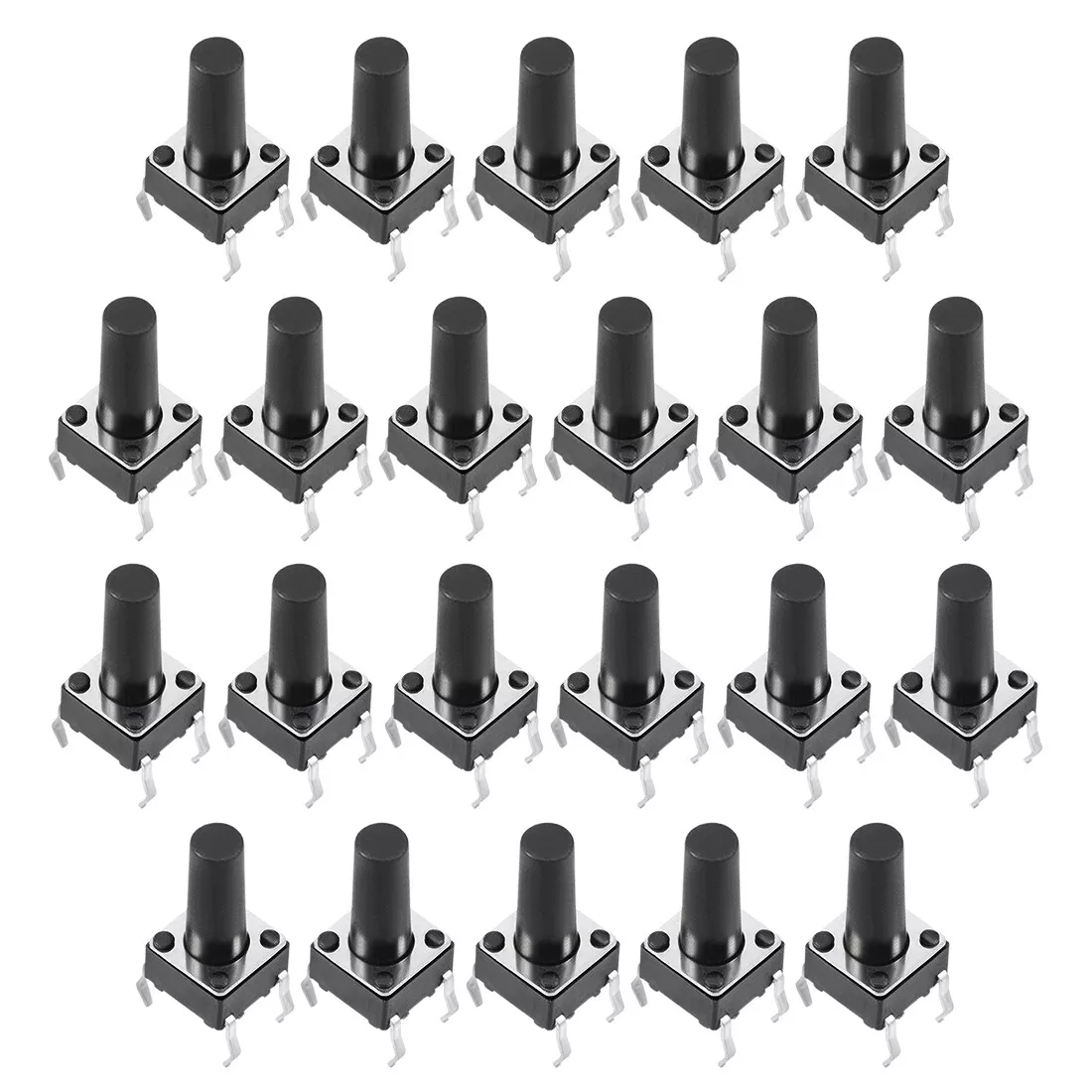 26Pcs 6x6x12mm Panel Micro PCB Momentary Tactile Tact Push Button ...