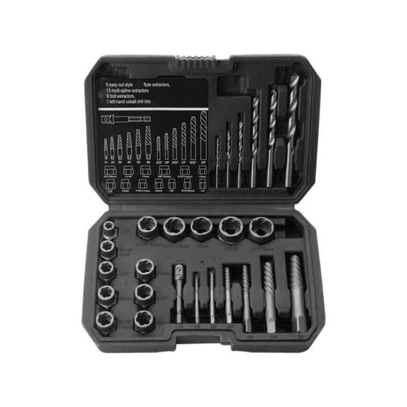 26Pcs Bolt Extractor Kit and Left Handed Drill Bit,Easy Out Screw ...