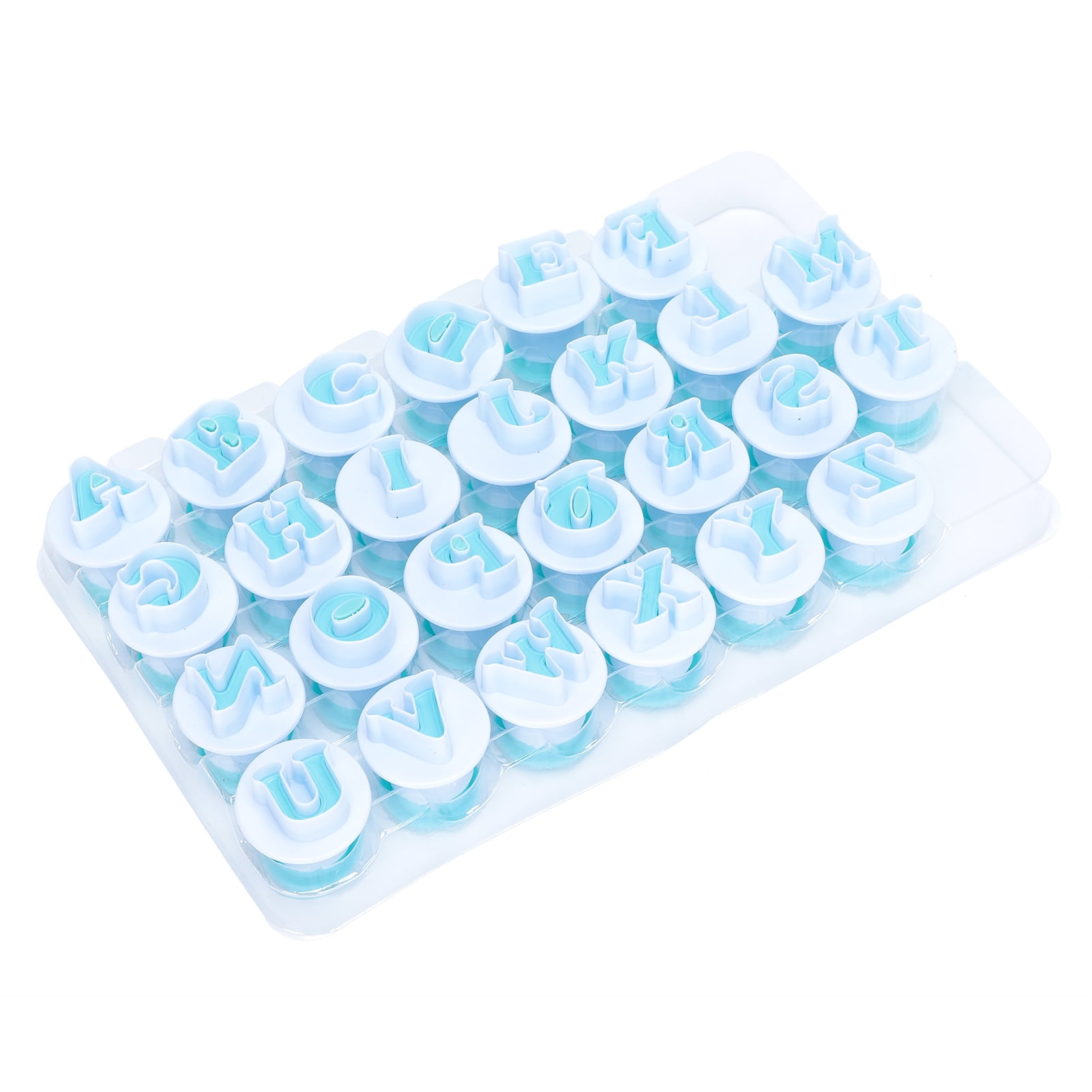 26Pcs Capital Letter Cookies Cutter Mini Plastic Alphabet Fondant ...