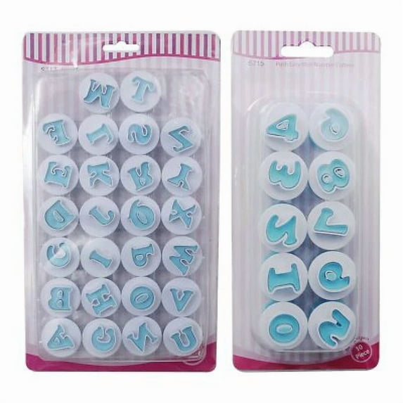 26Pcs Cookie Stamp Impress Cookie Cutters Alphabet Letter And Number ...