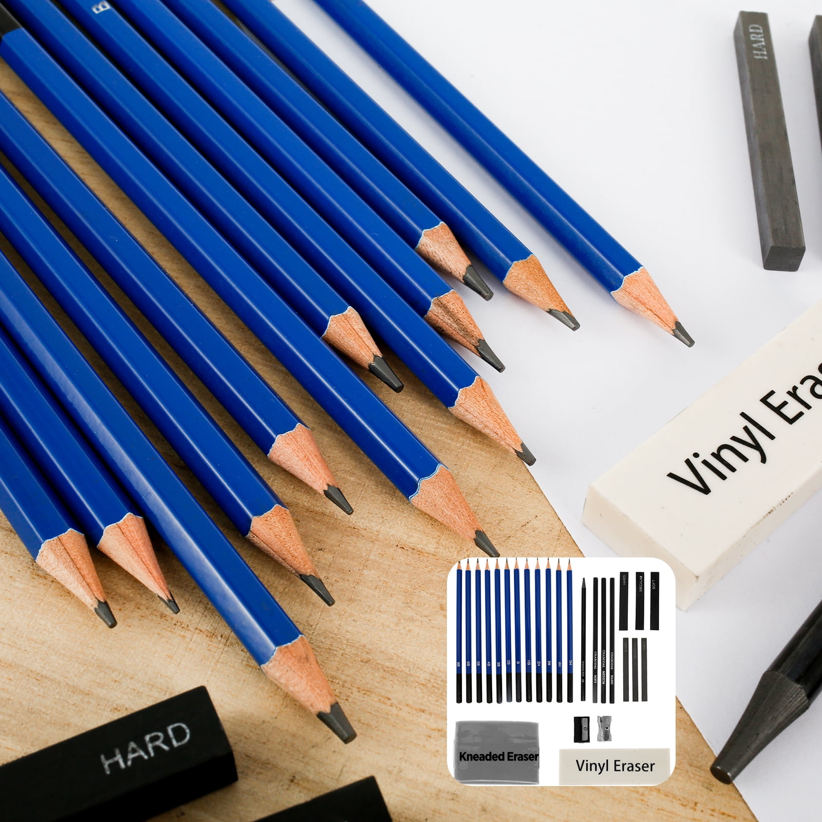 26Pcs Drawing and Sketching Set Portable Sketching Supplies with ...