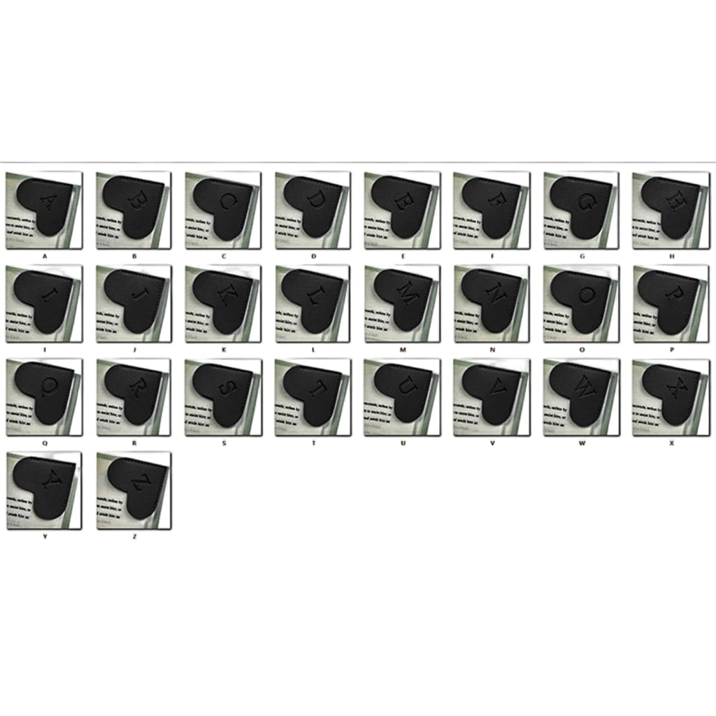 26Pcs Heart Shape Corner Bookmarks for Journal Planner PU Leather ...