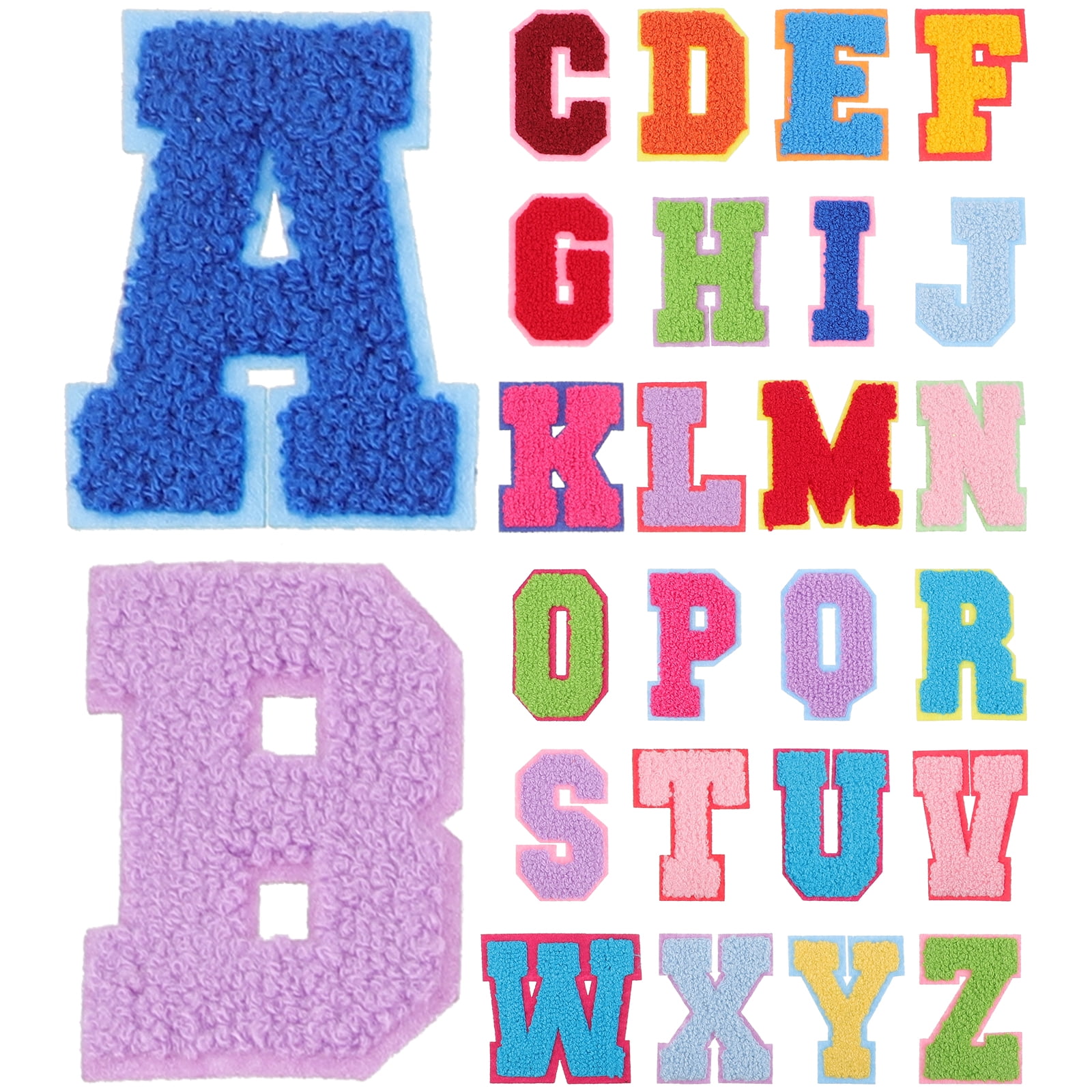 26Pcs Letter Iron on Patches DIY Embroidery Patches Clothing Fabric ...