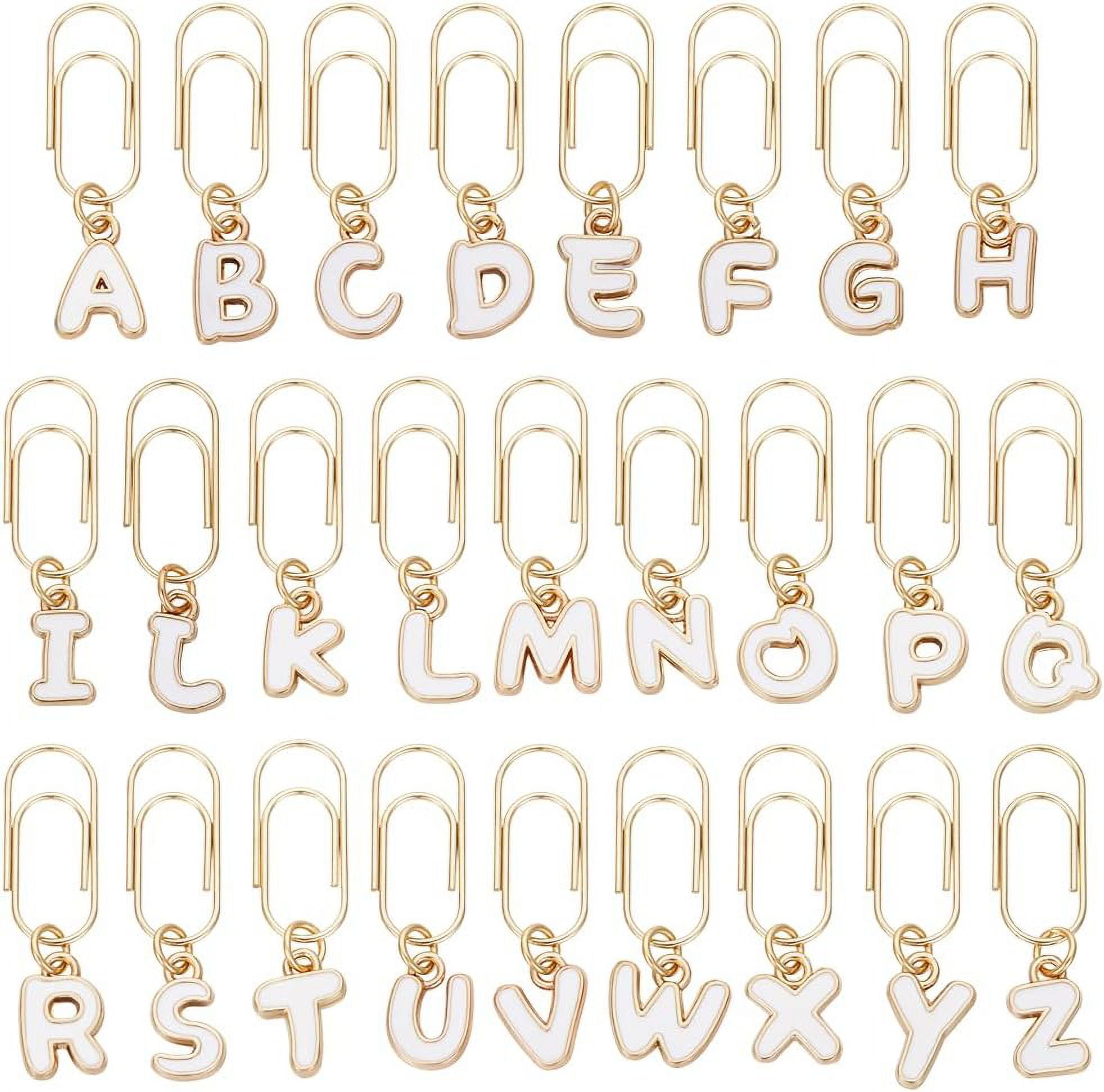 26Pcs Letter Theme Paperclips 1.3 Inch Metal Paper Clip with Letter A-Z ...