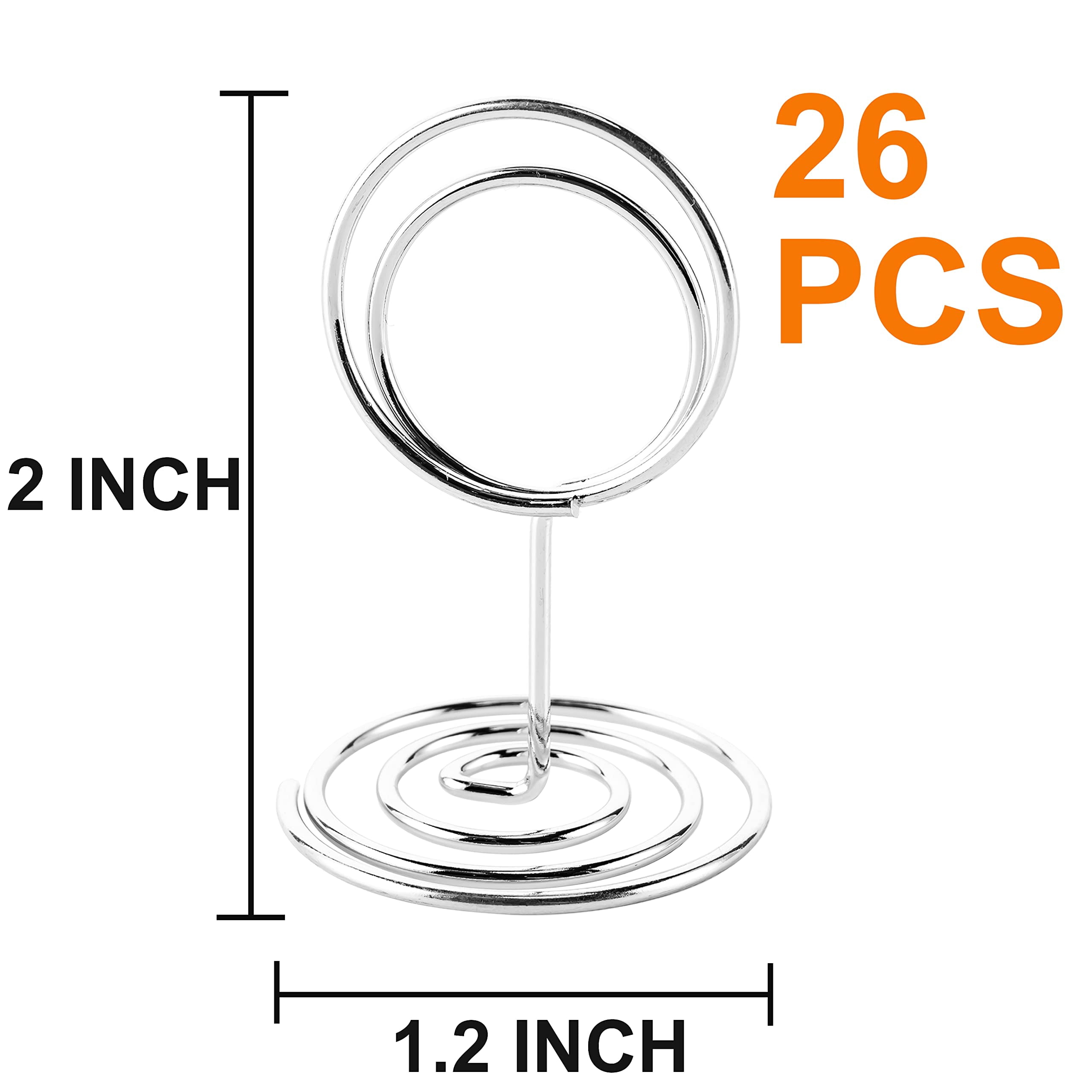 26Pcs Place Card Holder, Table Number Holders, Wire Picture Holder ...