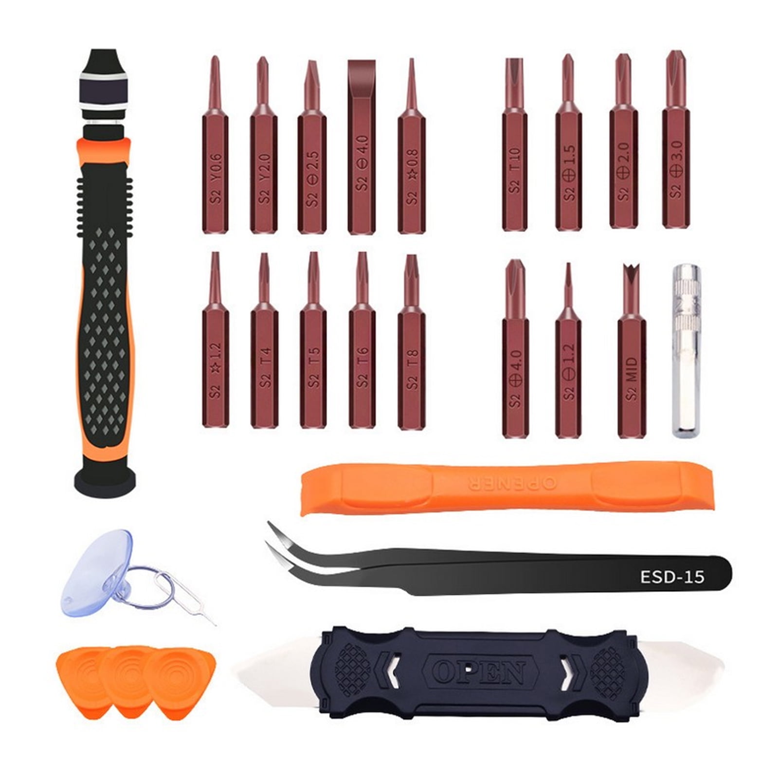 26Pcs Screwdriver & Crowbar Set With Suction Cup - Multifunctional Hand ...