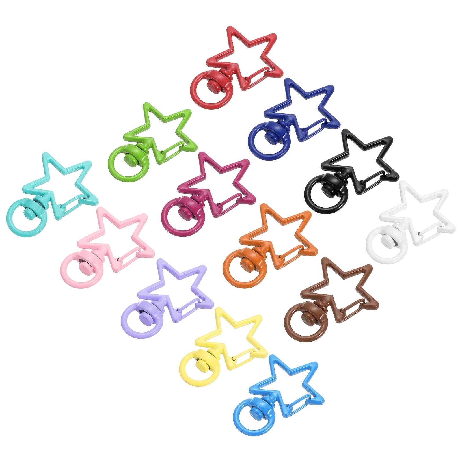 13Pcs Star Keychain Clips, 35 x 24mm Zinc Alloy Star Snap Hook, Set of ...