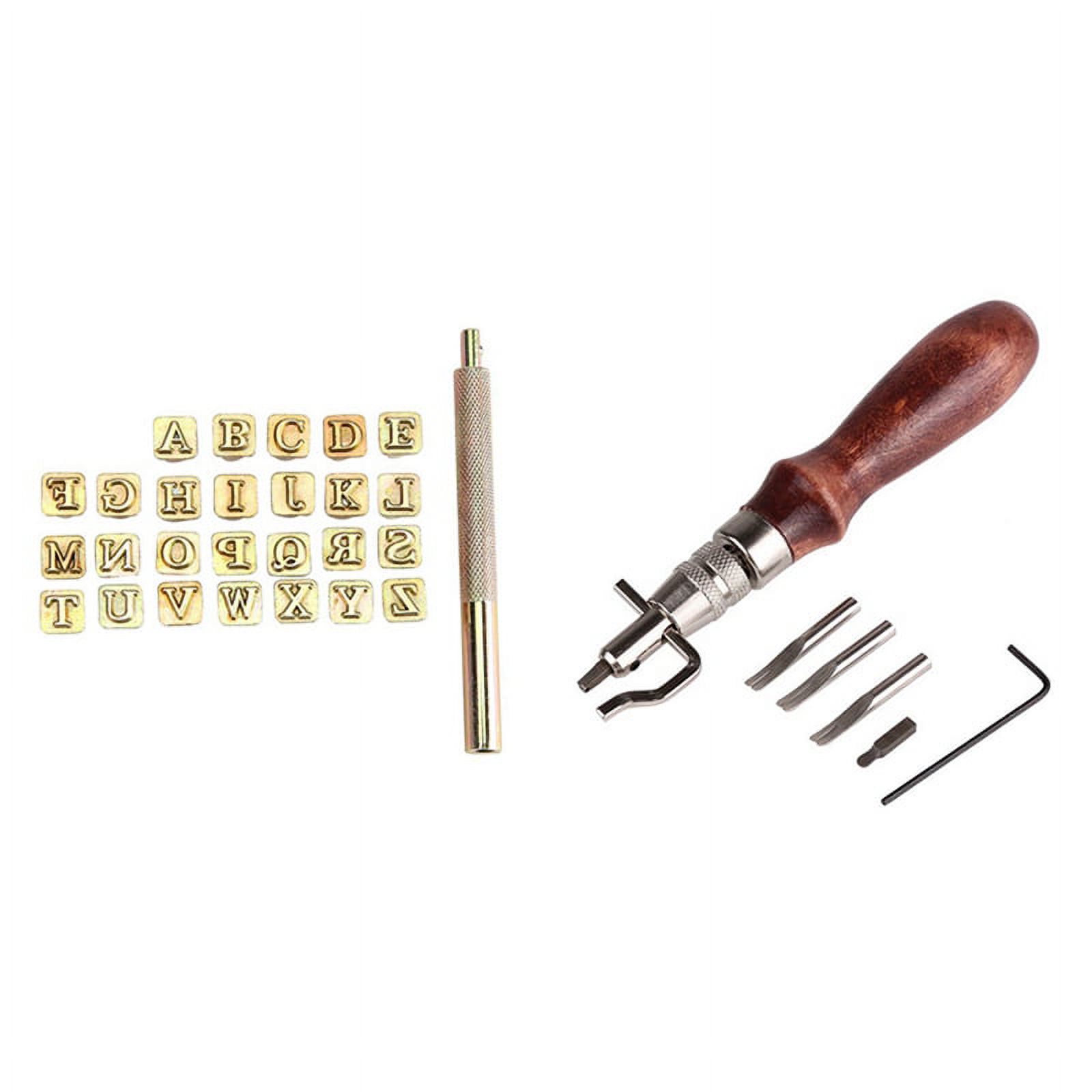 26Pcs Steel Alphabet Stamps Punch Set with 7 in 1 Adjustable Stitching ...