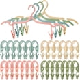 26Pcs Travel Hangers Foldable with 52Pcs Clips: Folding Hangers, Non ...