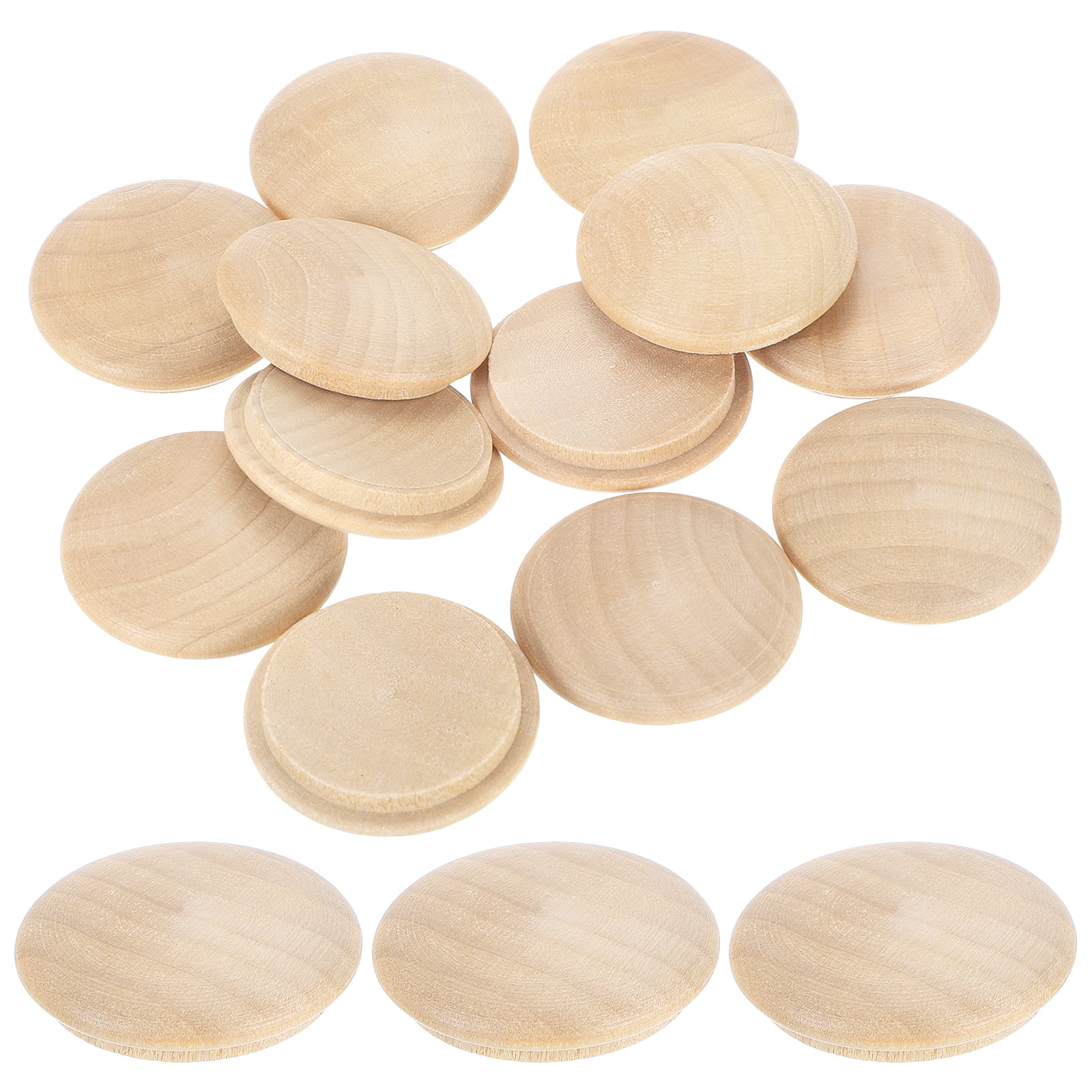 26Pcs Wood Button Plugs, 30mm/1.18" Hardwood Screw Hole Plug Mushroom ...