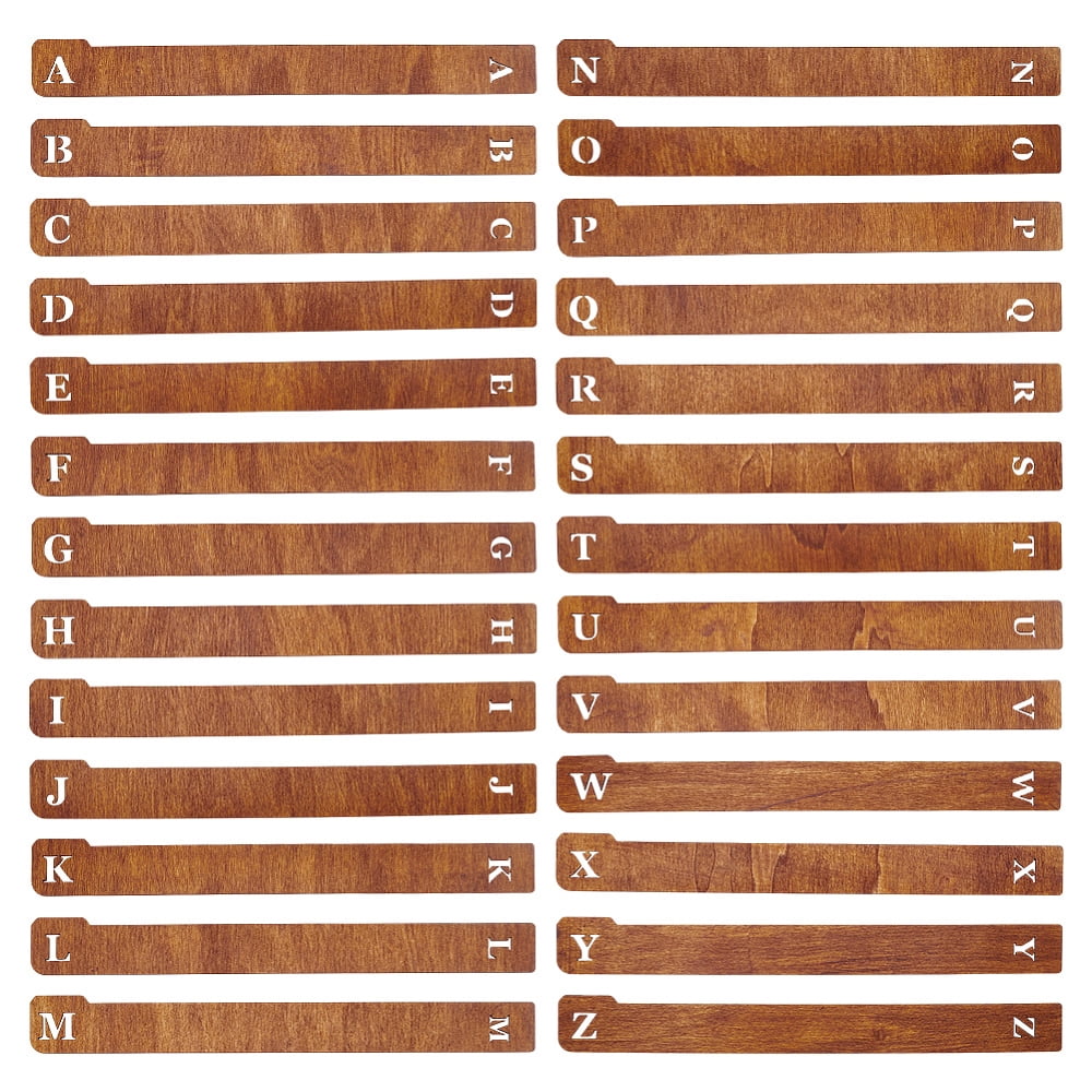 26Pcs Wood Vinyl Record Dividers DVD CD A-Z Alphabet Dividers ...