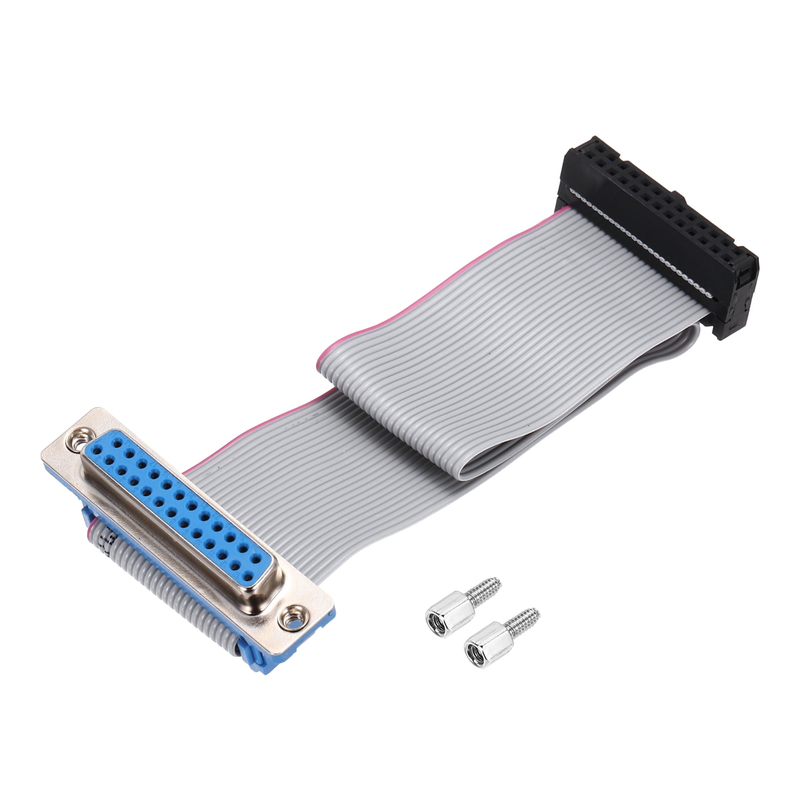 26Pin Flat Ribbon Cable Gray DB25 Female to FC-26P 2.54mm Pitch 20cm Length DB Serial Port Cable ...