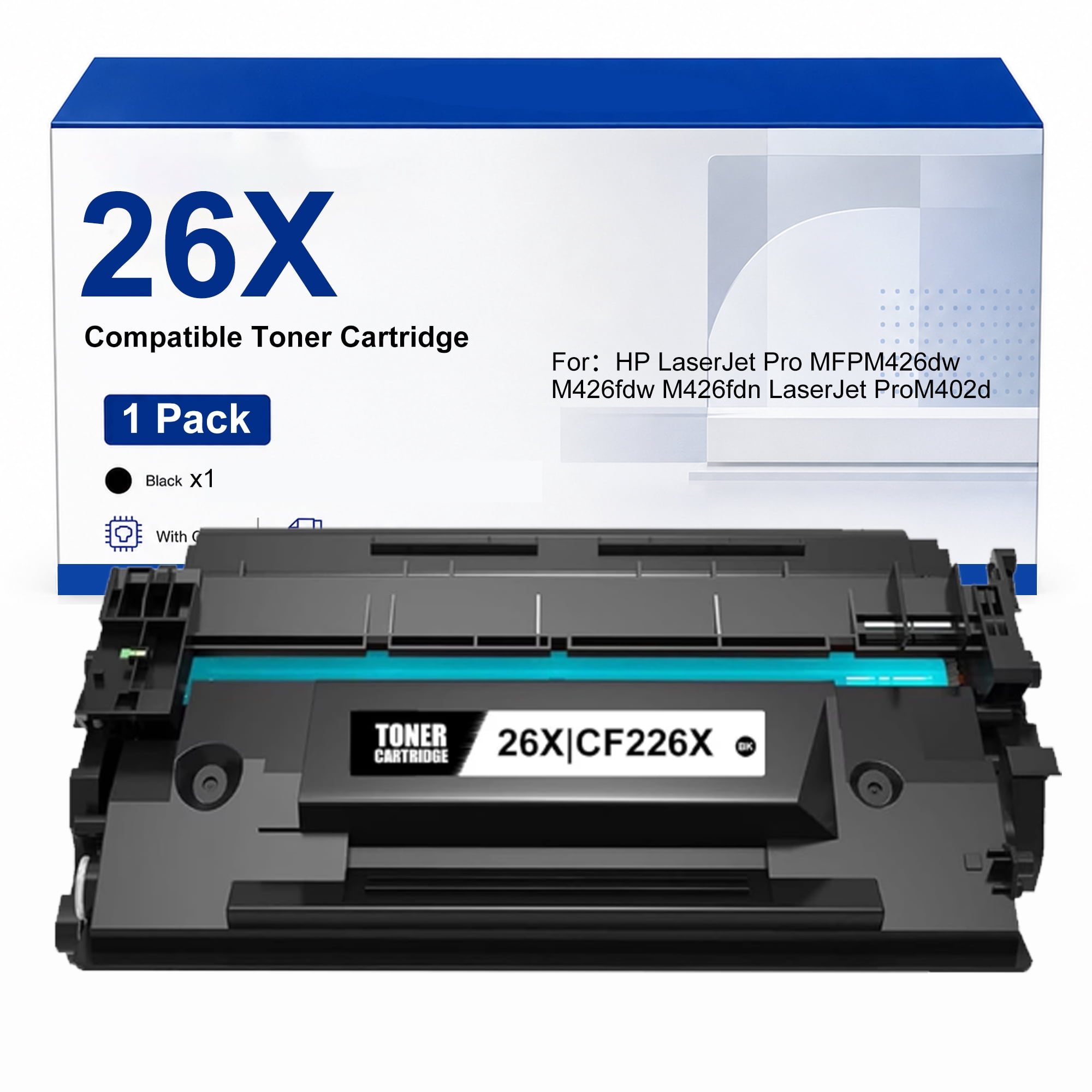 26X 226X Black Toner Cartridge Compatible with HP 26X 226X Toner ...