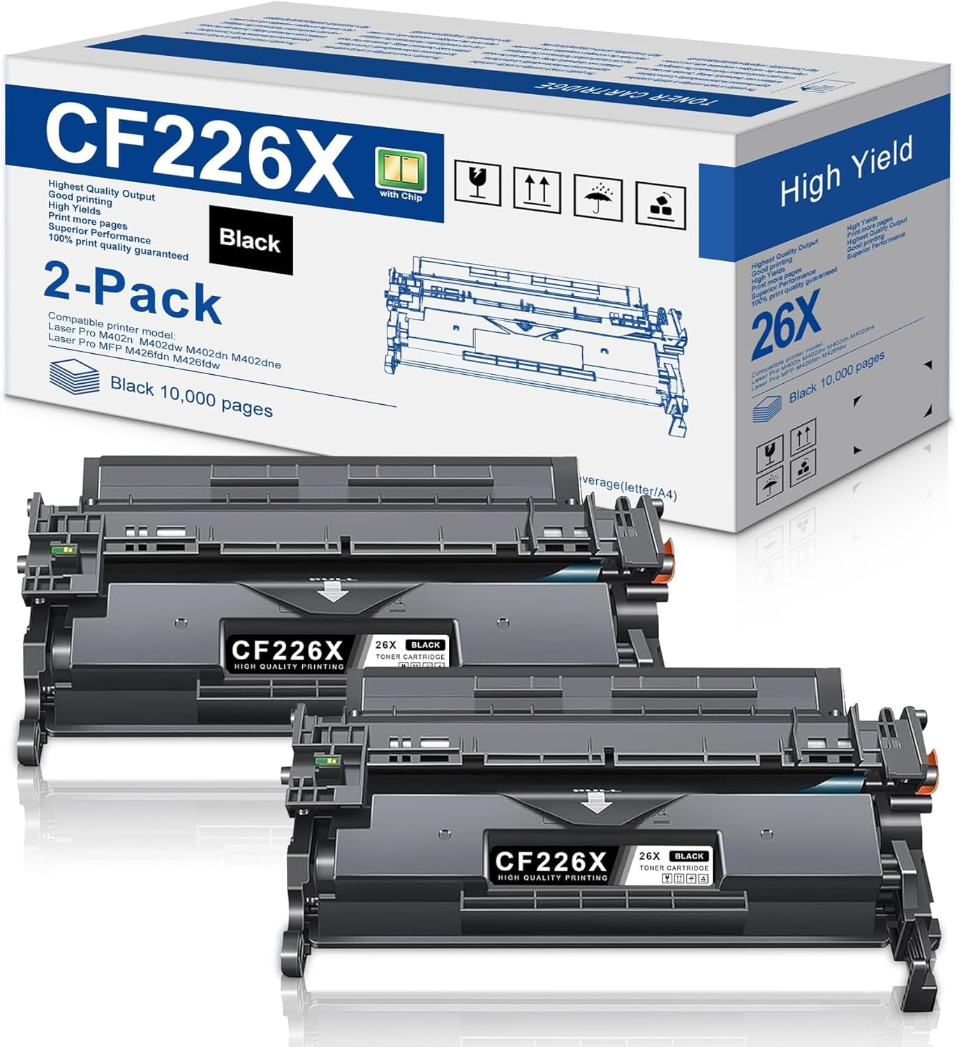 26X Black Laser Toner Cartridge Suitable for M402n Printer | Pro M402 ...
