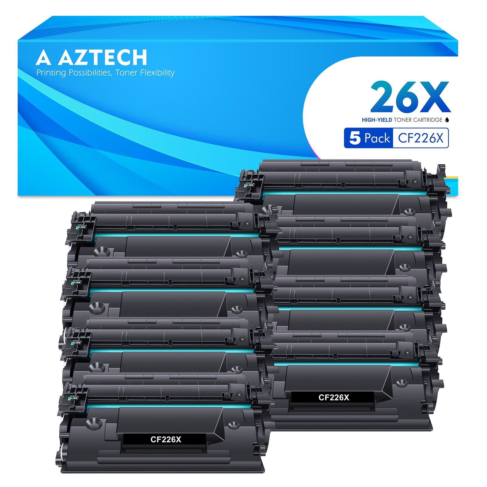 26X Black Toner Cartidge 8-Pack Compatible Replacement for HP 26X ...