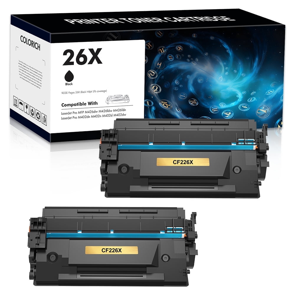 HP 26X CF226X High Yield Toner Cartridge 2-Pack Compatible for Laserjet ...