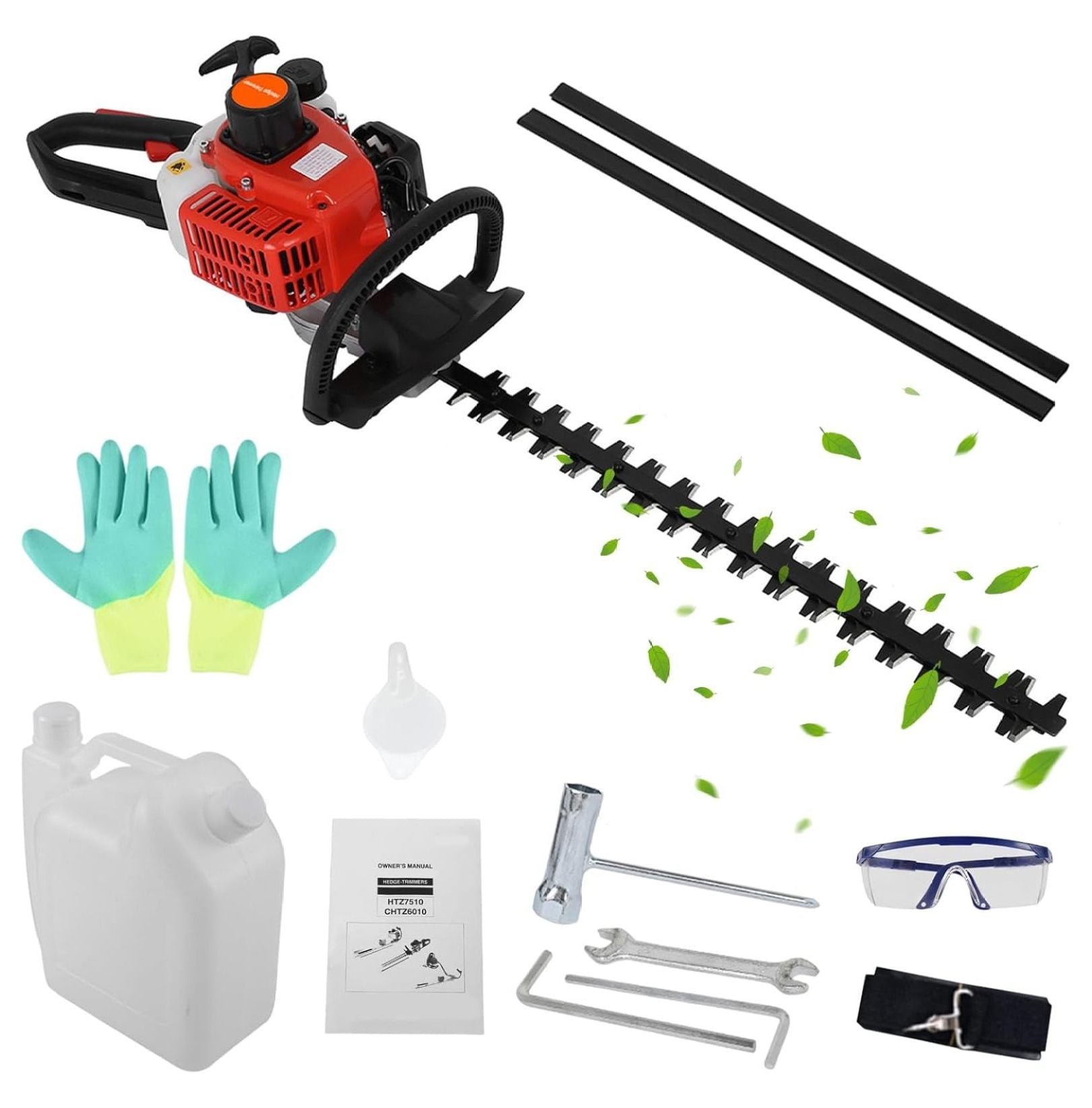 26cc Gas Hedge Trimmer, 24 Inches 2 Stroke Brush Cutter Cordless Shrub ...