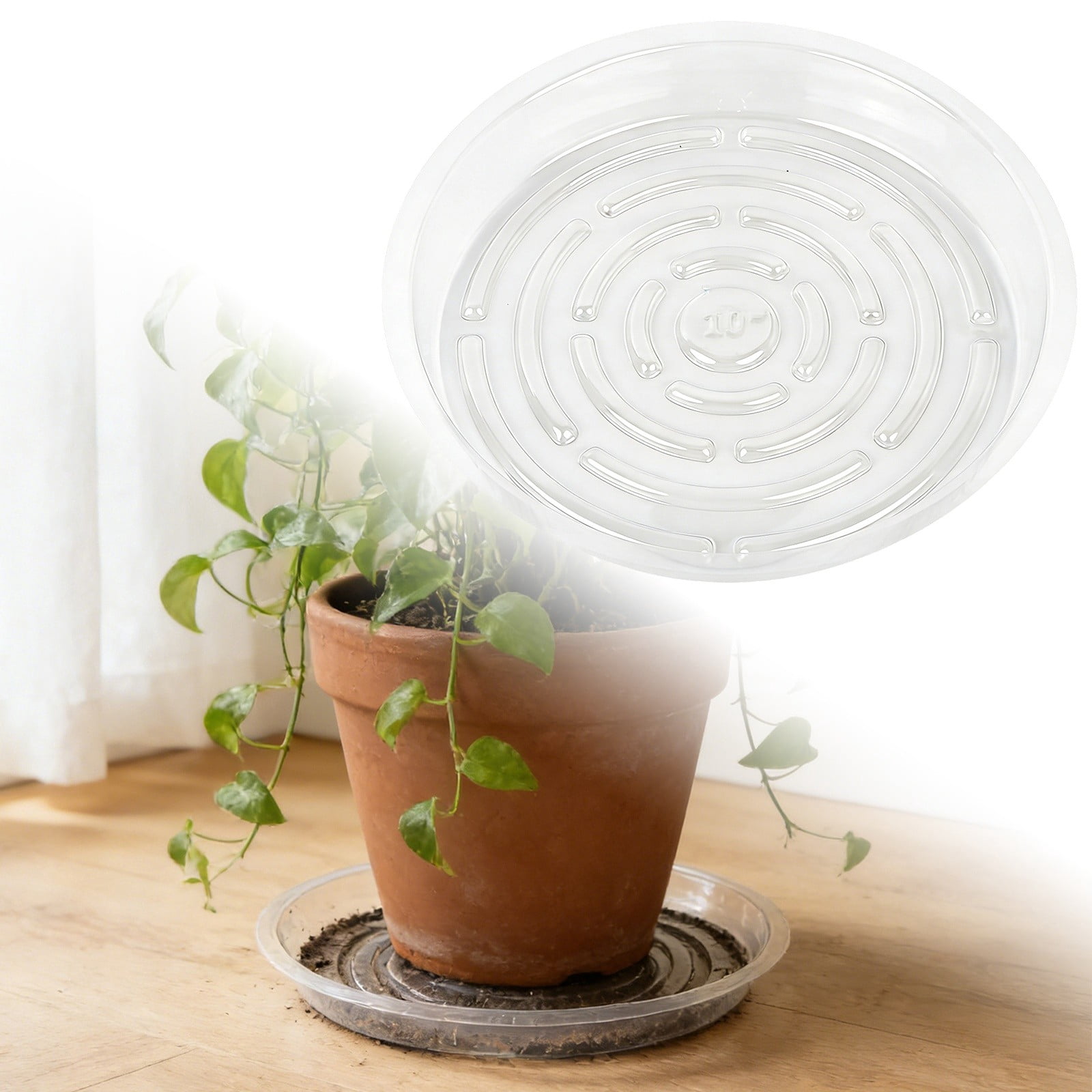 26cm Transparent Plant Saucer for Indoor Outdoor Garden Pots and ...