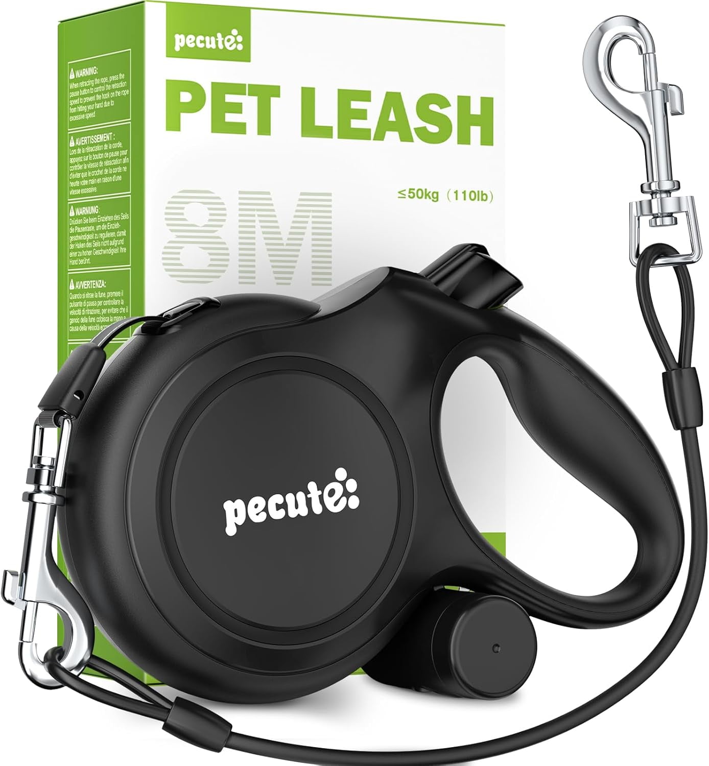 26ft Dog Leash Retractable with Chew Proof Extender, Upgraded Heavy ...