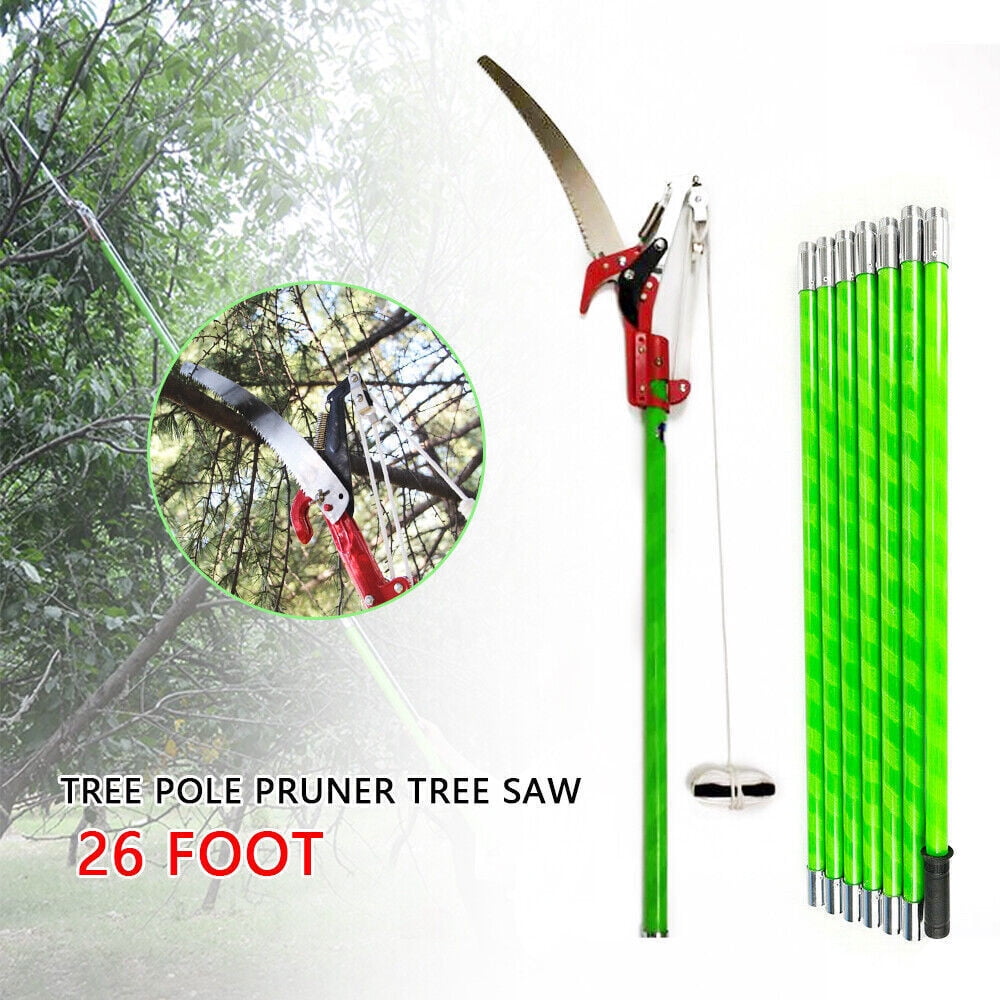 26ft Extendable Tree Pruner Garden Tool Pole Saw Branch Long Reach Limb ...