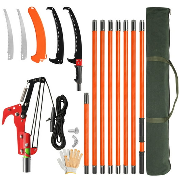 26ft Manual Pole Saw, Lightweight Tree Trimmers Long Handle Pruner Set ...