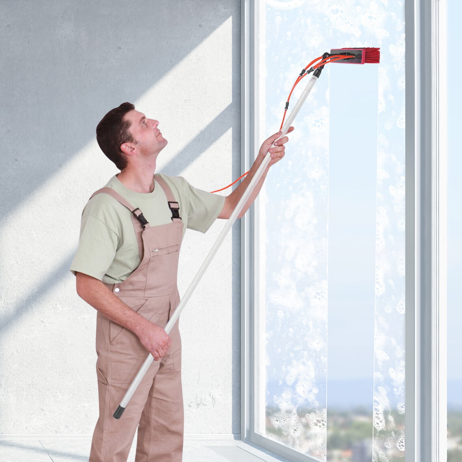 26ft Water Fed Pole Kit Water Fed Pole Brush 3 in 1 Window Cleaning ...