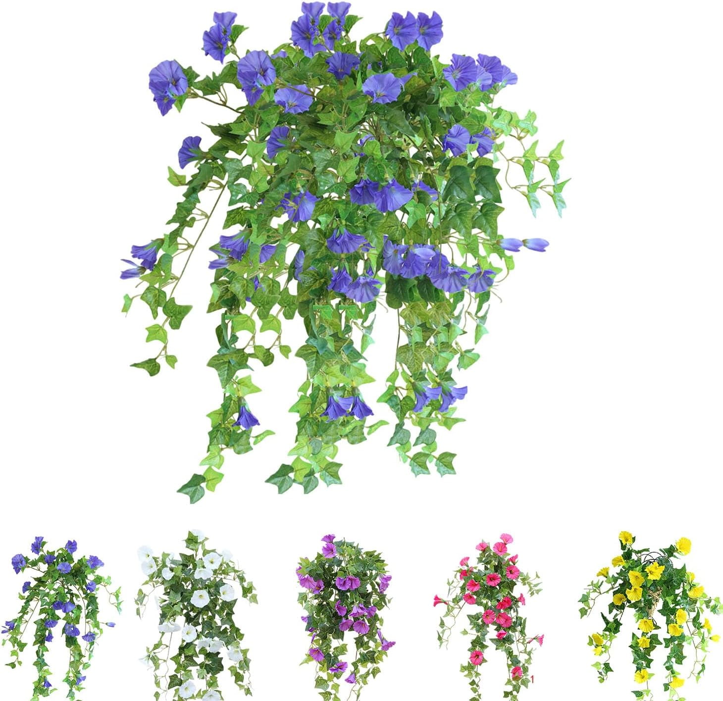 26in Uv Simulation Artificial Flower,24 Bunches Artificial Morning ...
