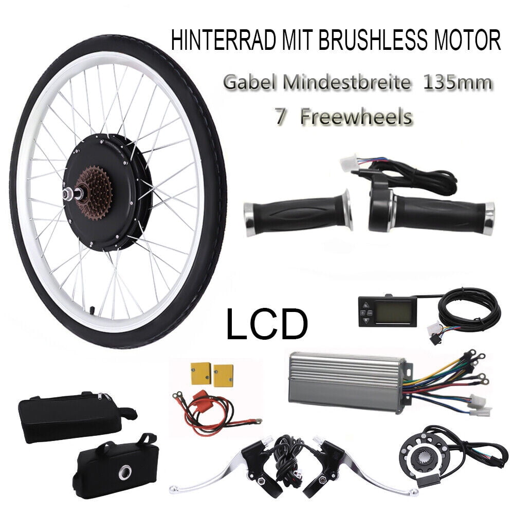 26inch 1000W Rear Wheel LCD E-Bicycle Hub Motor Conversion Kit Ebike ...