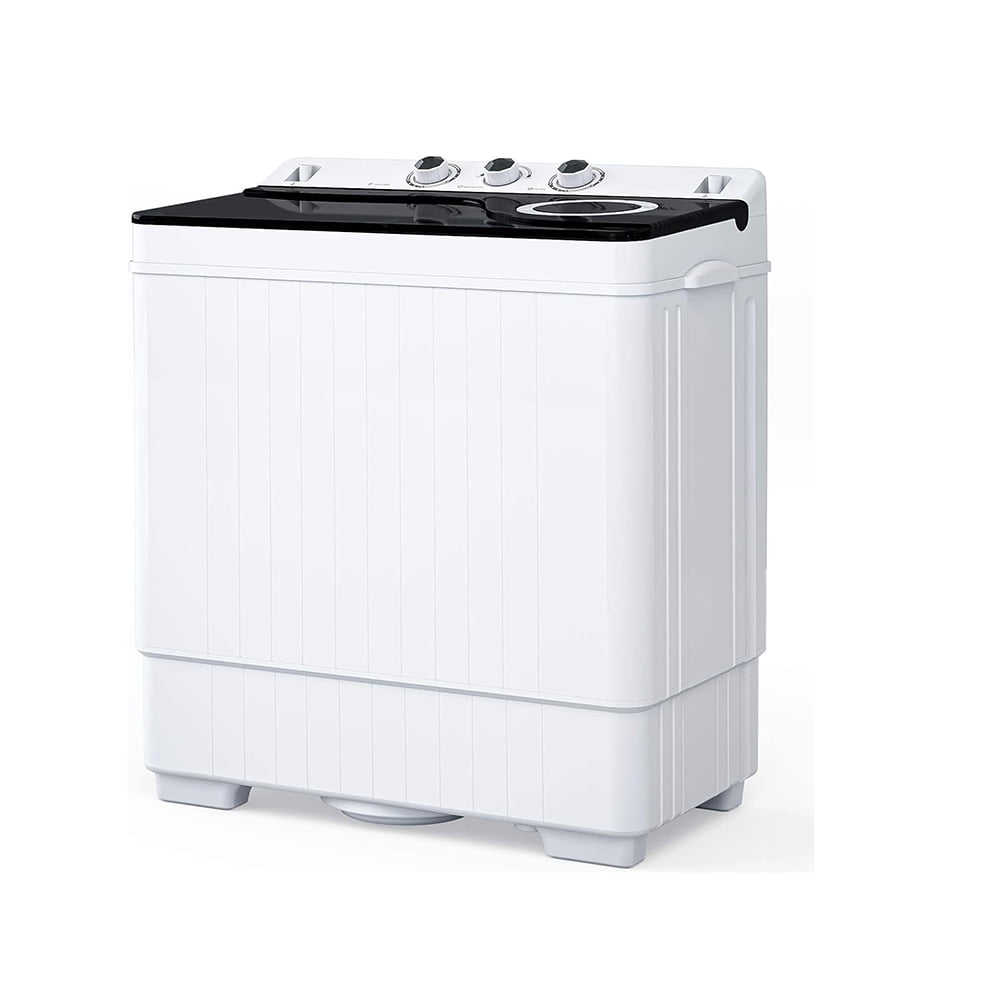 26lbs Compact Twin Tub Portable Washing Machine, Semi-Automatic Mini ...