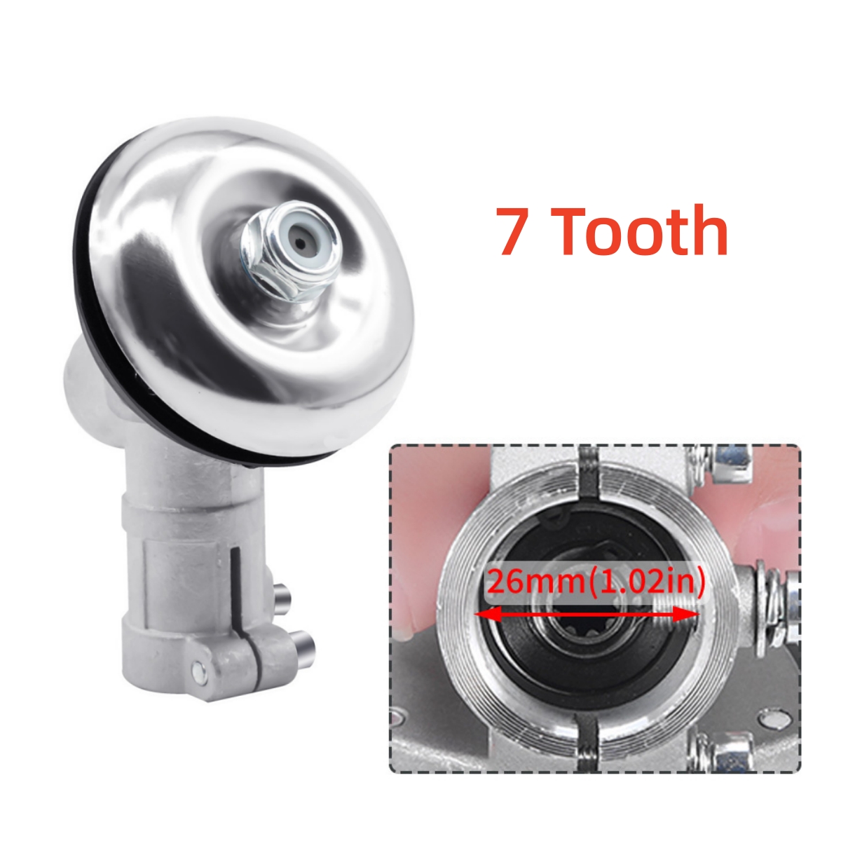 26mm/28mm 7/9 Teeth Trimmer Gearhead Brushcutter Grass Trimmer Replace Gear Lawn Mower Parts ...
