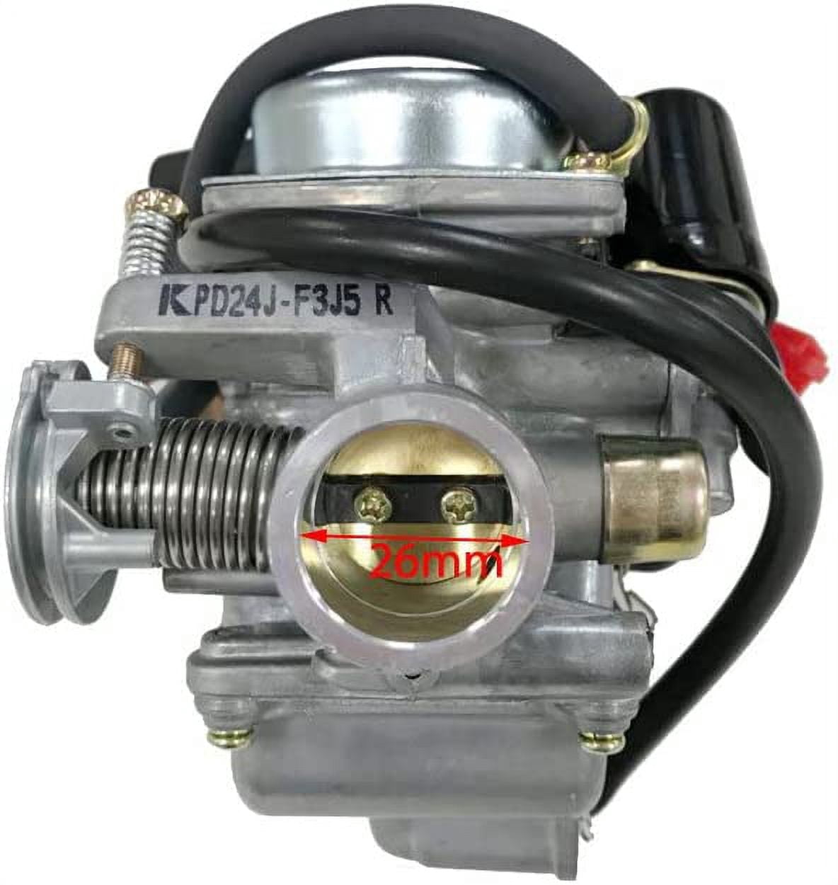 Carburetor Electric Choke 26mm 4 Stroke GY6 150cc for Moped Scooter Go ...