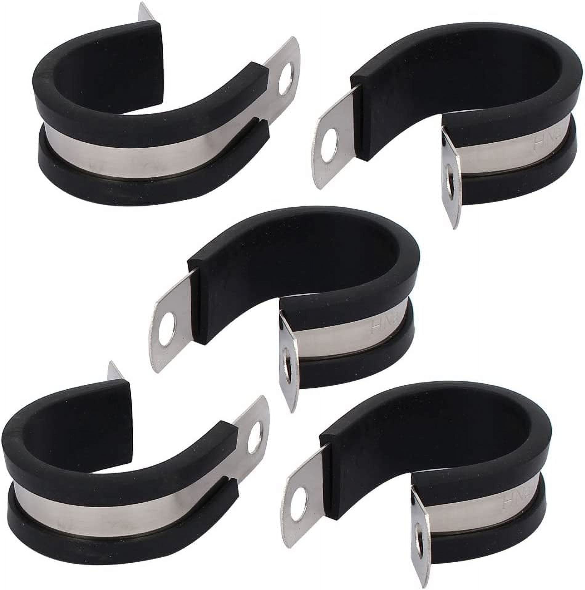 26mm Dia EPDM Rubber Lined P Clips Cable Hose Pipe Clamps Holder 5pcs ...