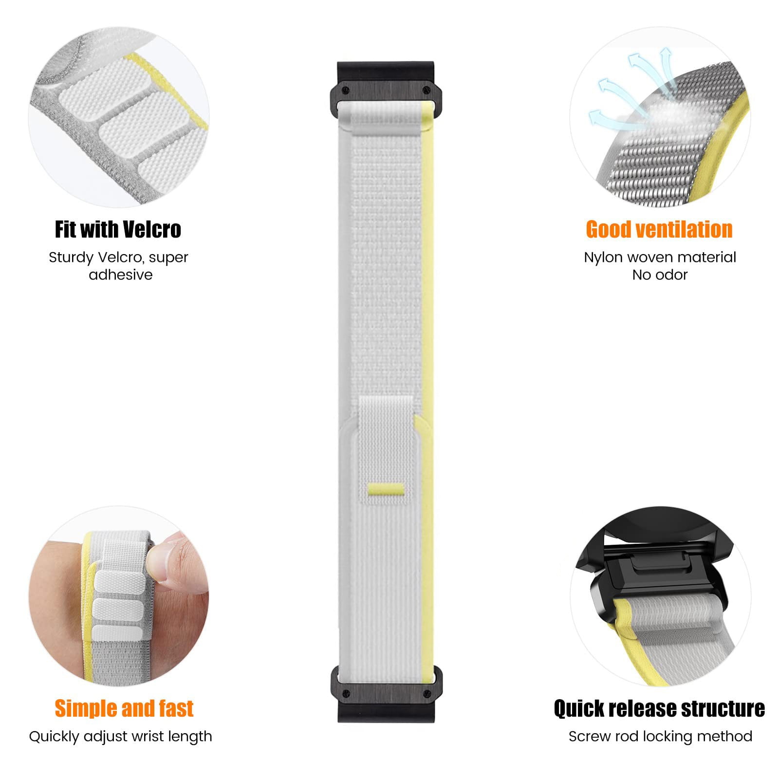 【26mm】 Fenix 7 Nylon Quick Release Tape Watch Strap Designed For ...