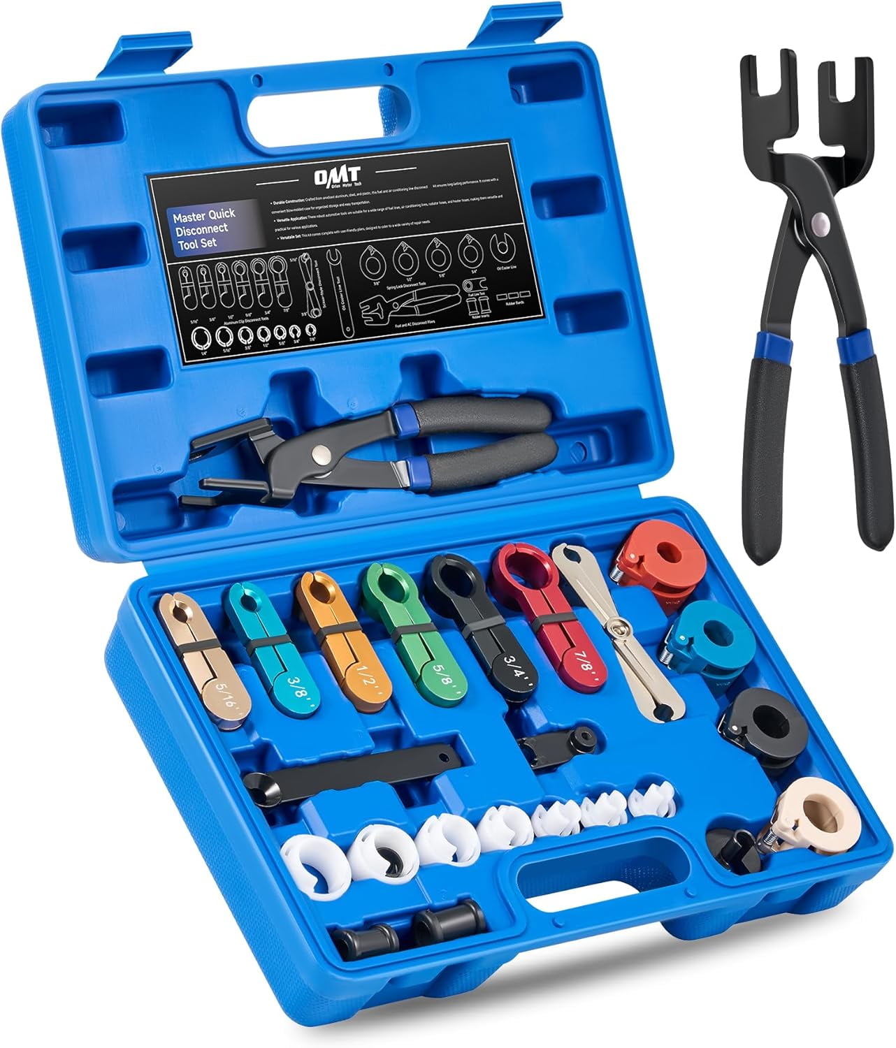 26pc Master Quick Disconnect Tool Kit, Fuel Line Set with and AC Pliers ...