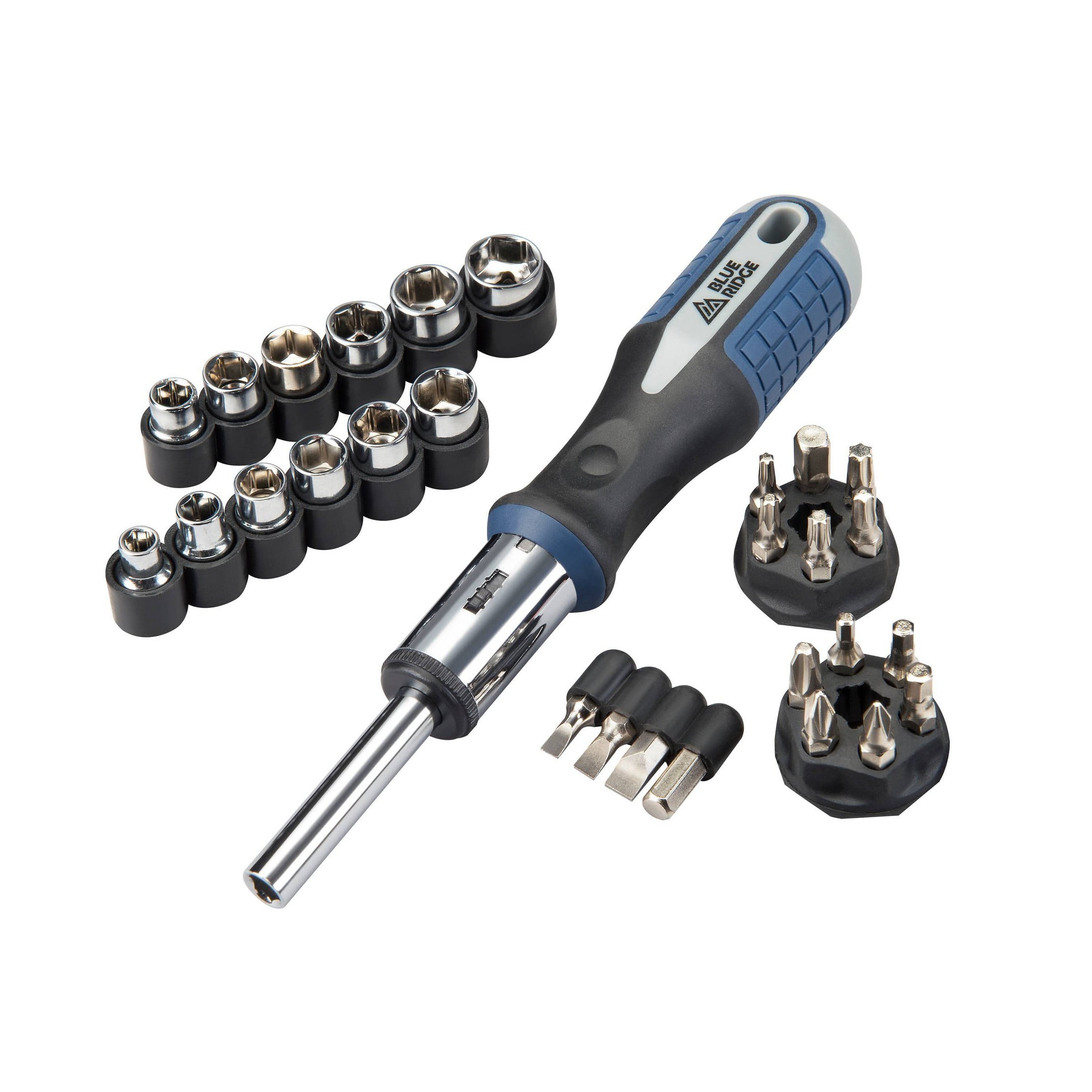 26pc Ratcheting Socket and Screwdriving Set: Steel & Plastic ...